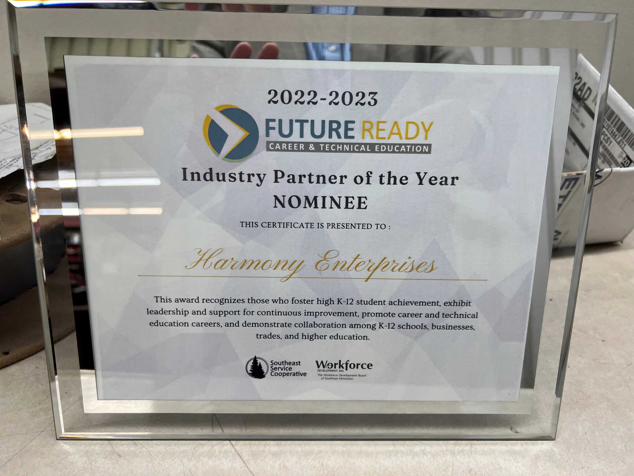 Harmony Nominated For Industry Partner Of The Year Award